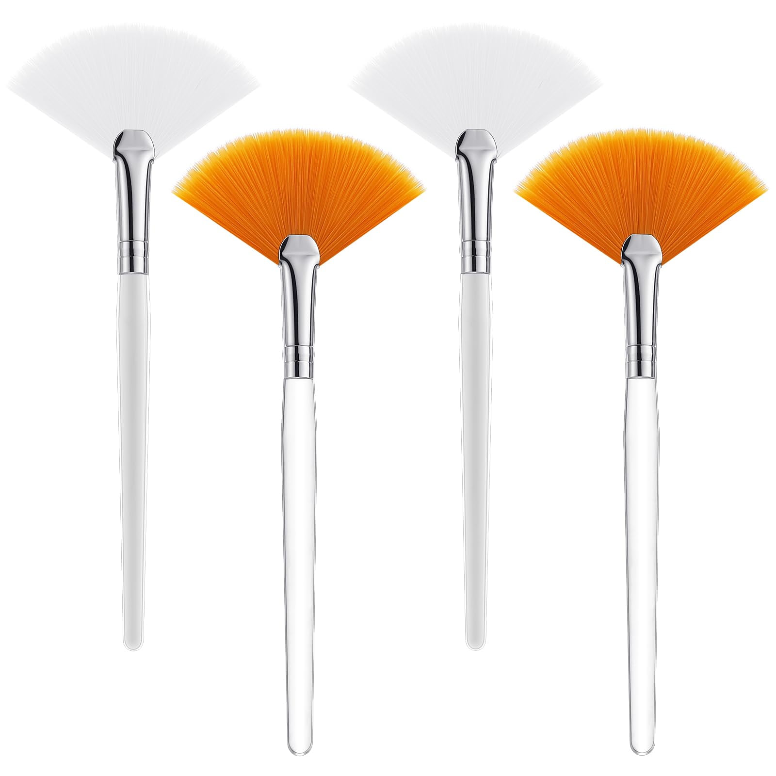 4 Pcs Facial Brushes ZS23 Fan Mask Brushes, Soft Facial Applicator ...