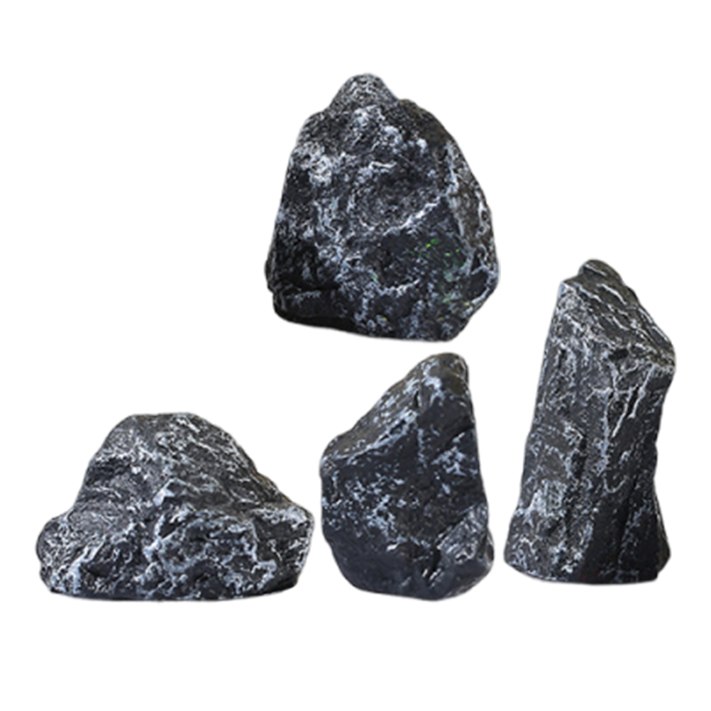 4 Pcs Fairy Garden Accessories Scenery Simulation Rockery Black - Walmart.com