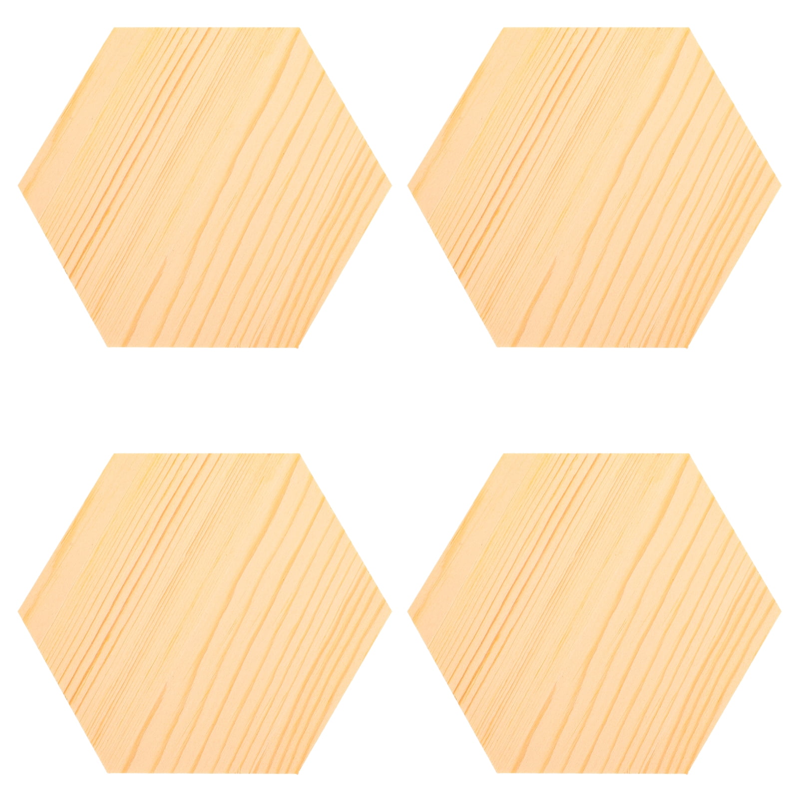 4 Pcs Fake Branches Hexagon Canvas Hexagonal Pine Chips 10X8.8X2CM ...