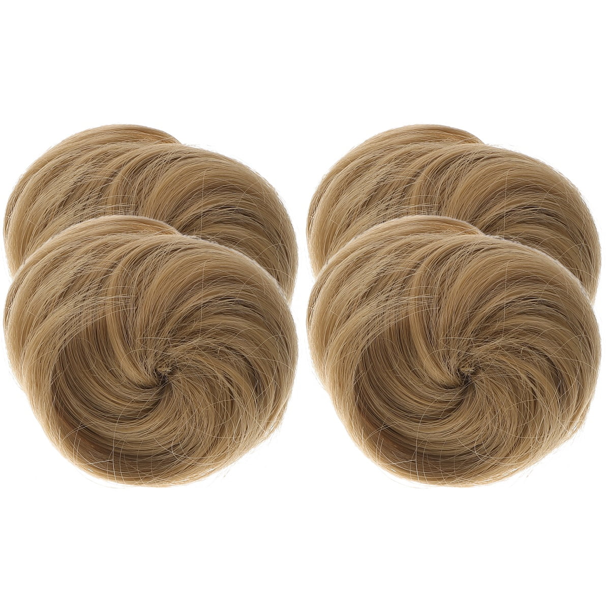 4 Pcs Fake Bun Claw Chignons Hair Bun Hairpieces Straight Hair Buns ...