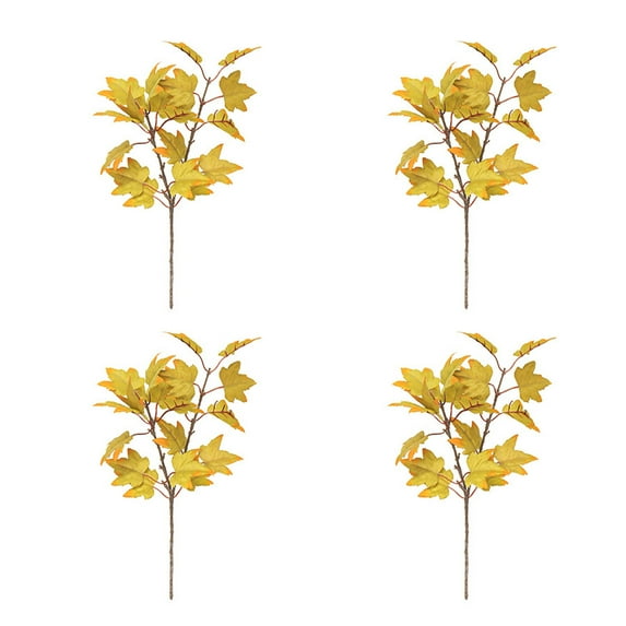 4 Pcs Fall Maple Leaf Ornaments Artificial Maple Leaf Flower ...