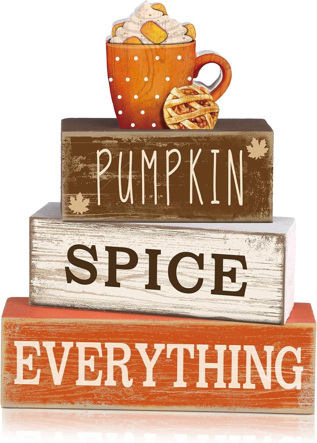 4 Pcs Fall Tabletop Decor Fall Cup Decoration Autumn Tiered Tray Decor ...