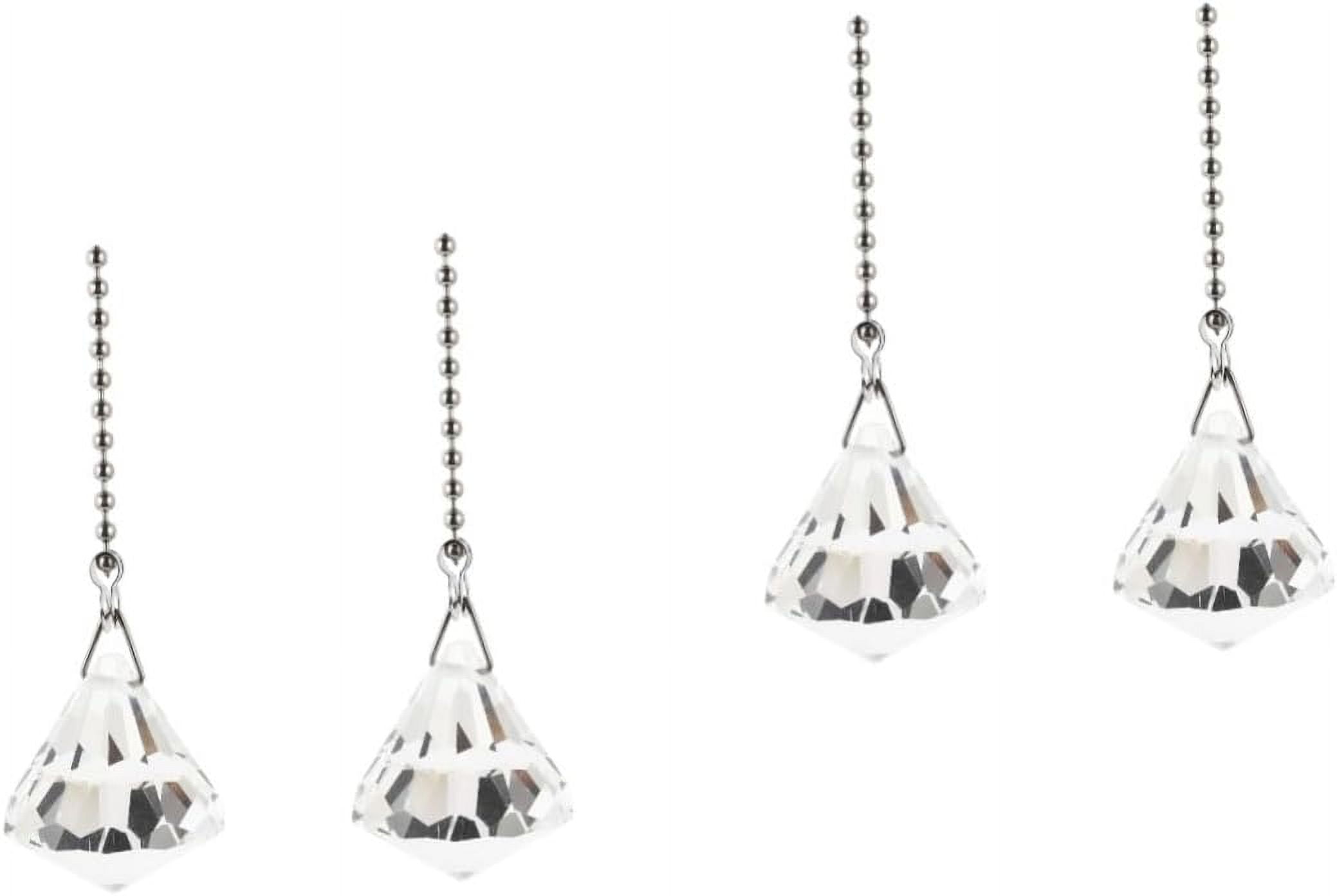 4 Pcs Fan Light Pendant Fan Chain Crystal Chandelier Chain Ceiling Fan ...