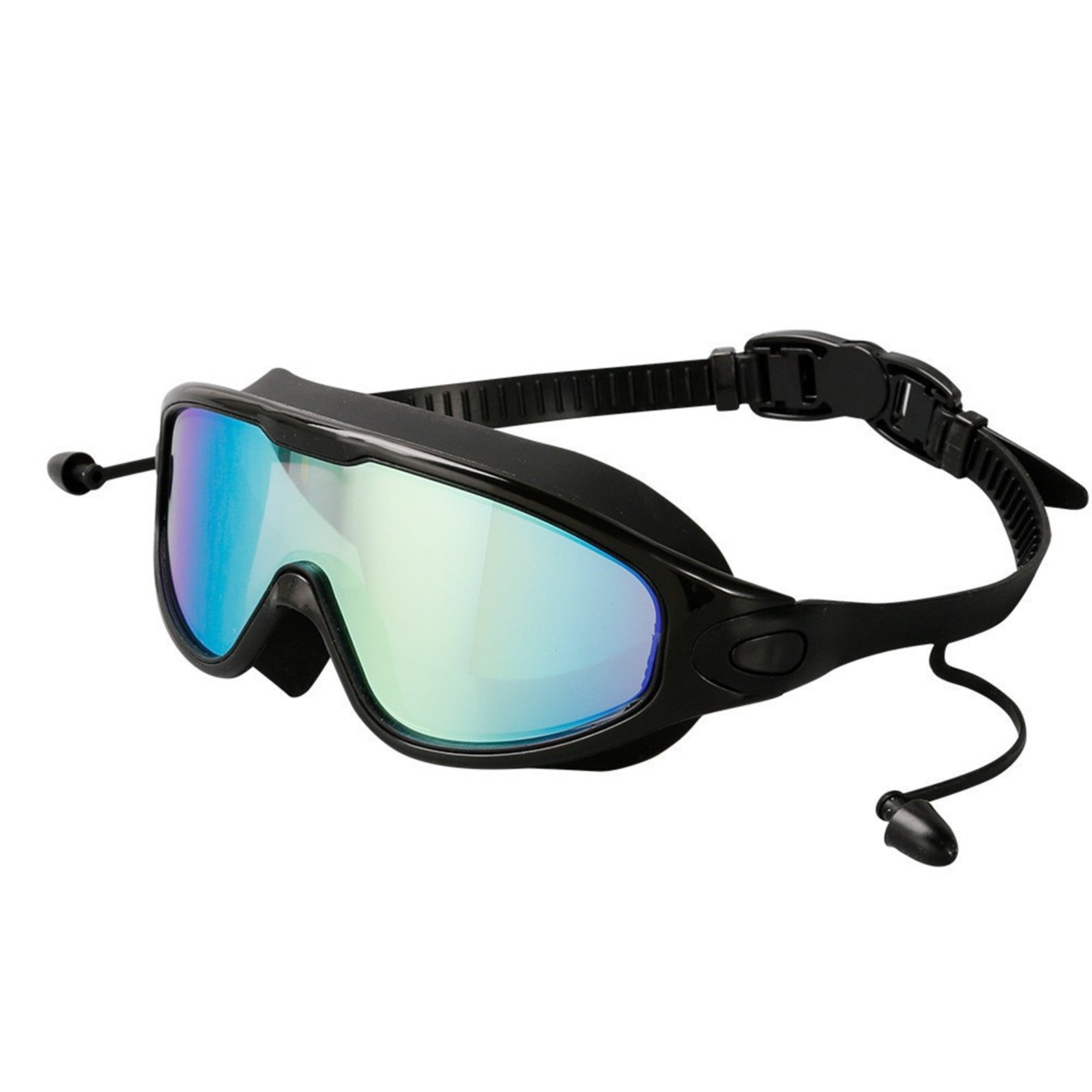 No Leak Swim Goggles for Adults with Earplugs, Anti-Fog UV Protection ...