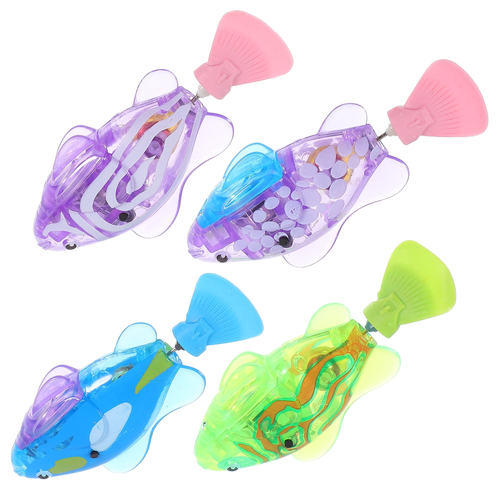 4 Pcs Feeder Cat Robot Fish Toy Swimming Electric - Walmart.com