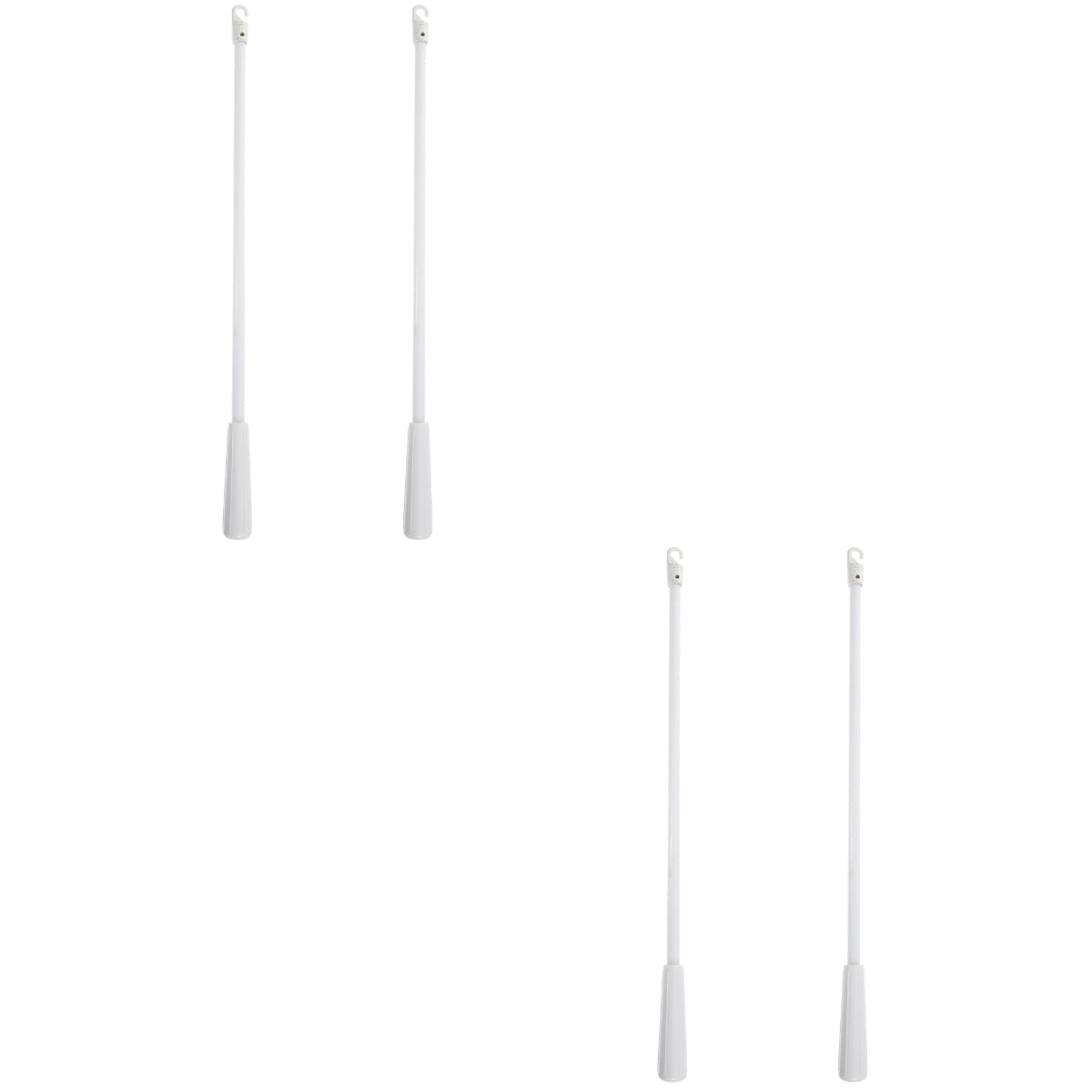 4 Pcs Fiberglass Rotary Rod White Curtains Drapery Wand Blind Wand ...