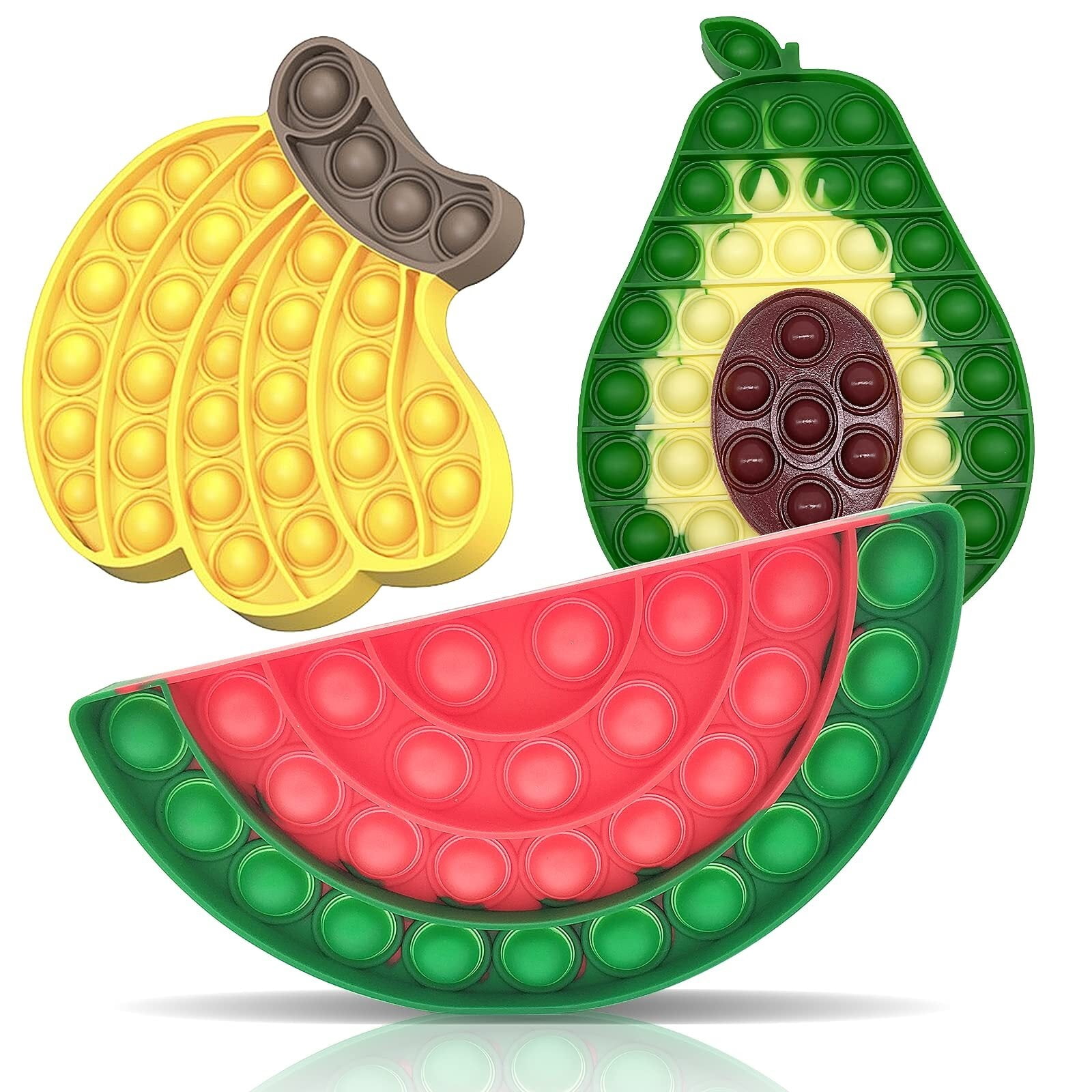 4 Pcs Fidget Toys for Kids, Rainbow Push Bubble Fidget Toys Ice Cream ...