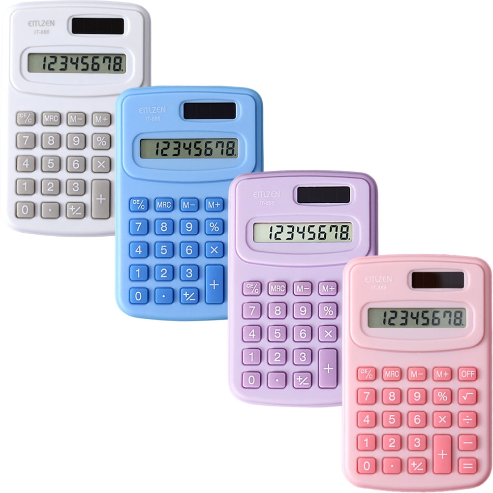 4 Pcs Financial Office 4pcs Computer Cartoon Student Calculator Small ...
