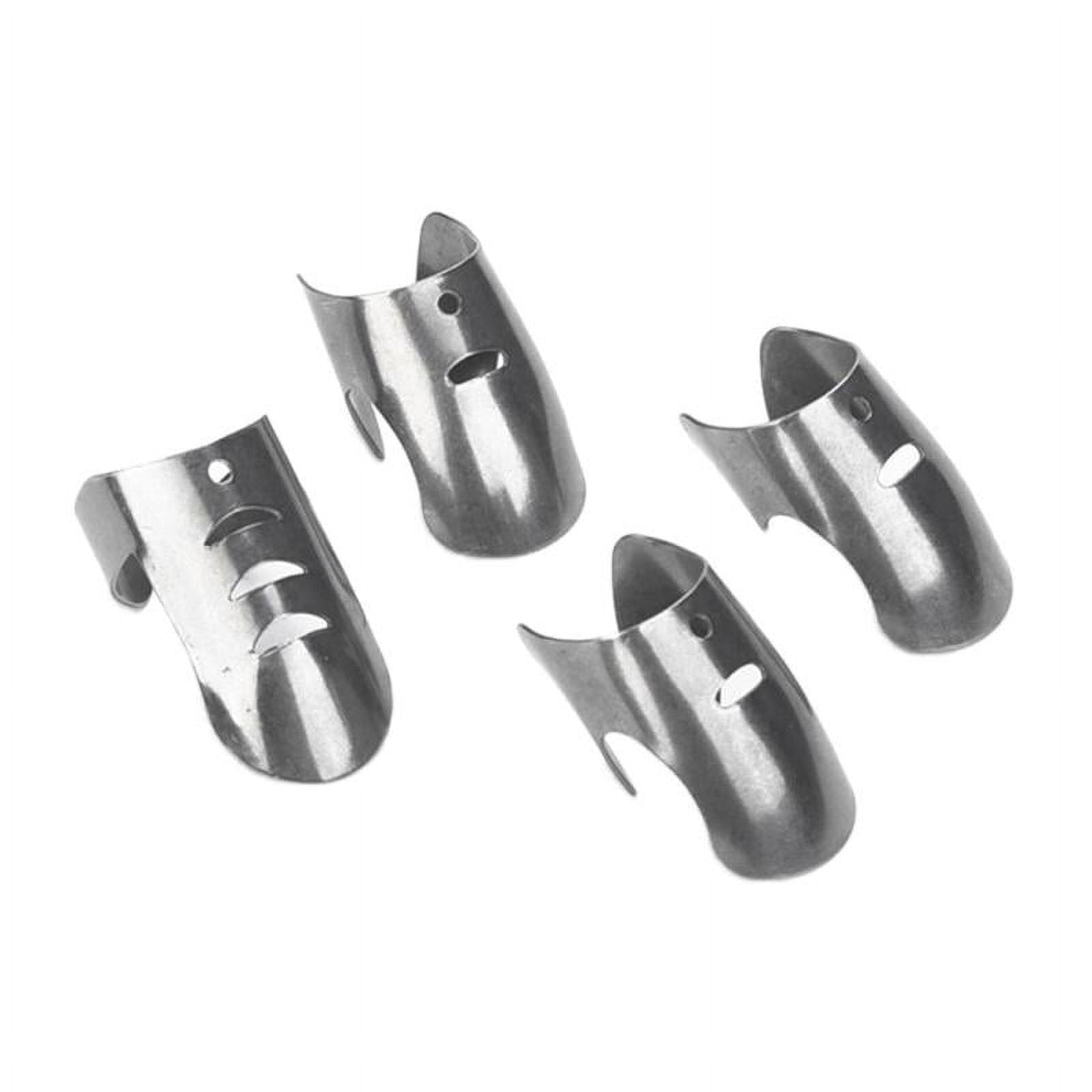 4 Pcs Finger Tips Anti-Slip and Reusable Stainless Steel Fingertip ...