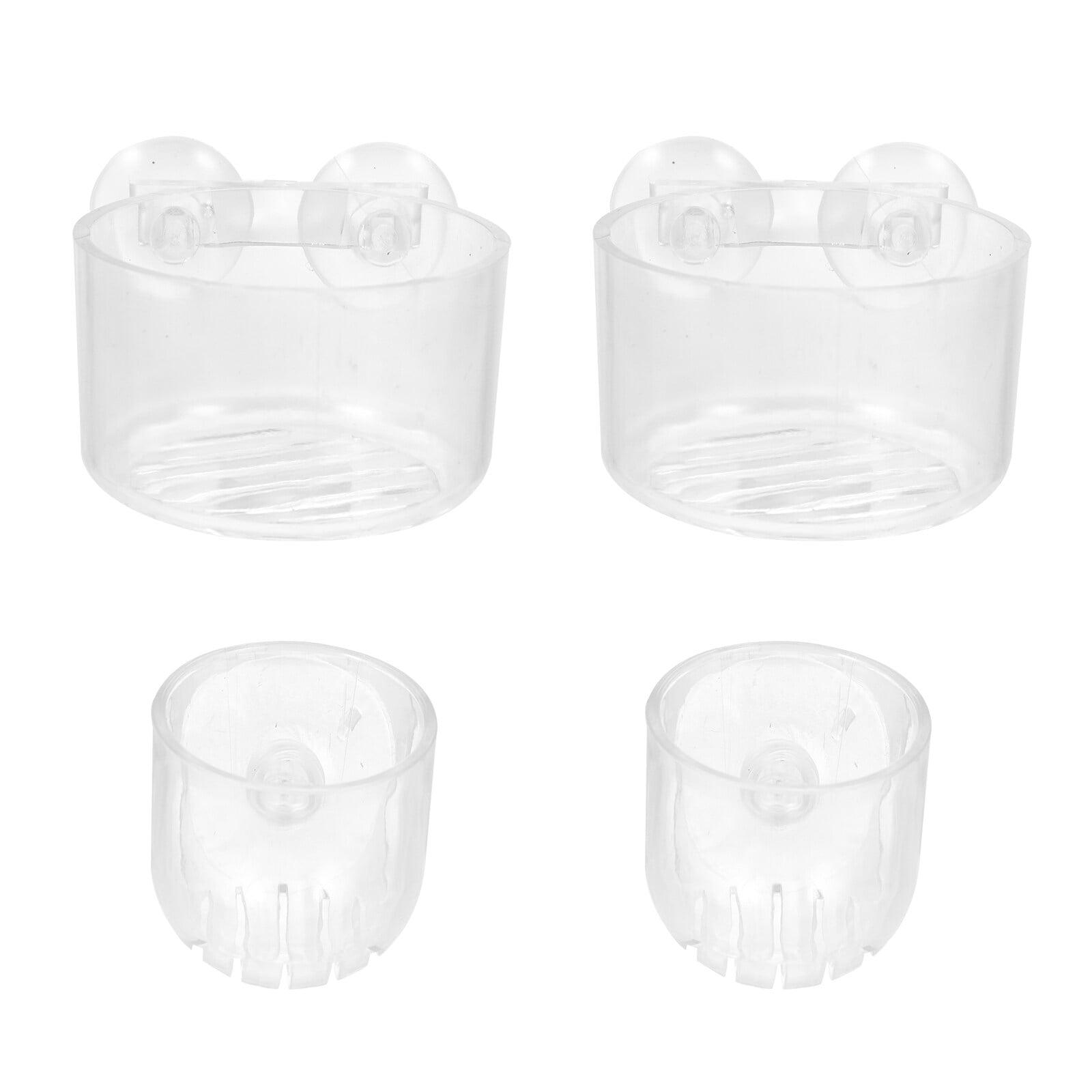 4 Pcs Fish Bowl Food Feeder Feeding Cups for Aquarium Tank Equipment ...