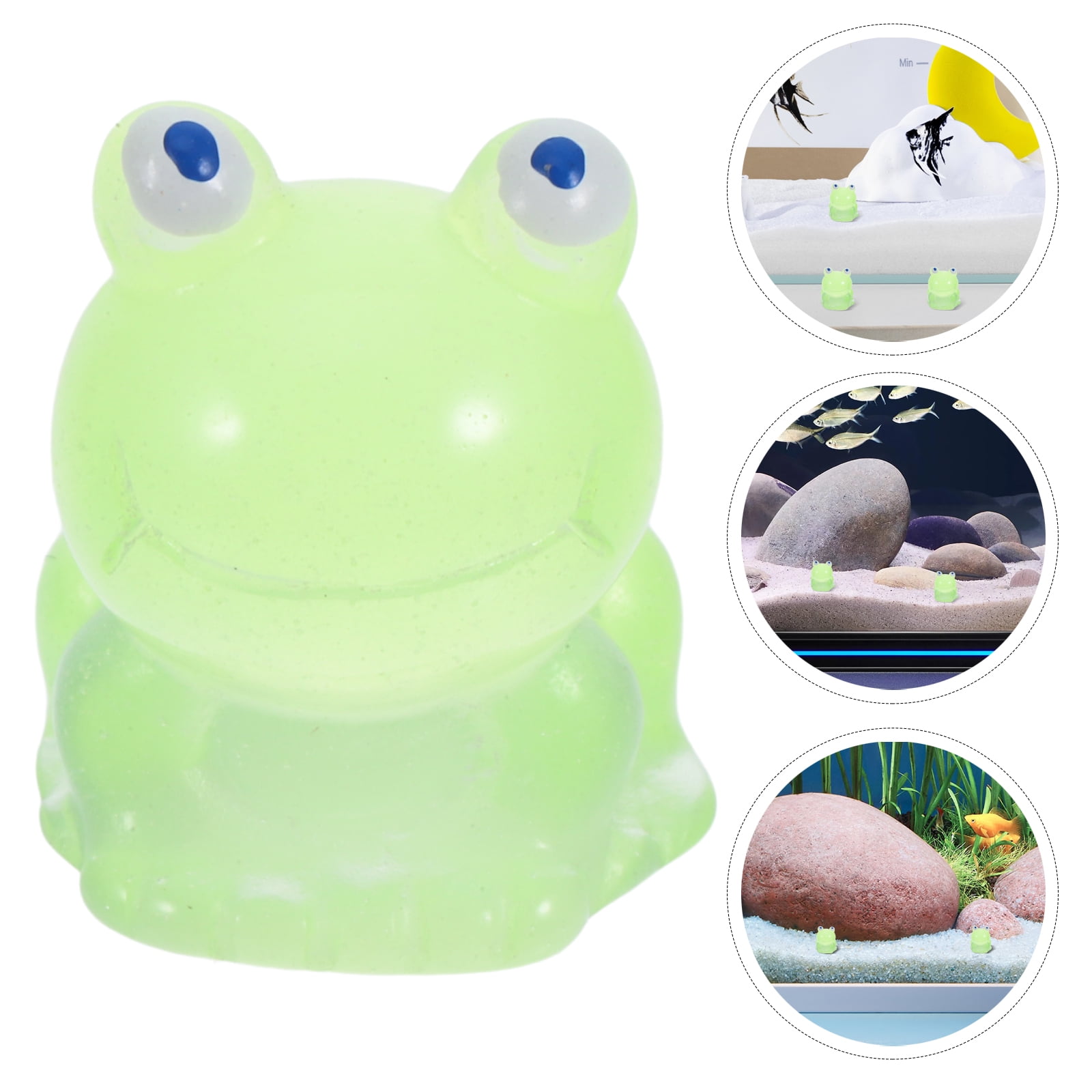 DRAFIDEEP Mini Frogs Glow In The Dark Light Green Resin 4pcs - Walmart.com
