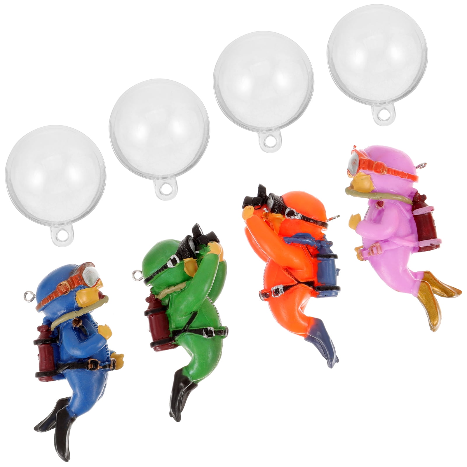 4 Pcs Fish Tank Supplies Decorations Tanks Diving Bowl Toy Floating ...