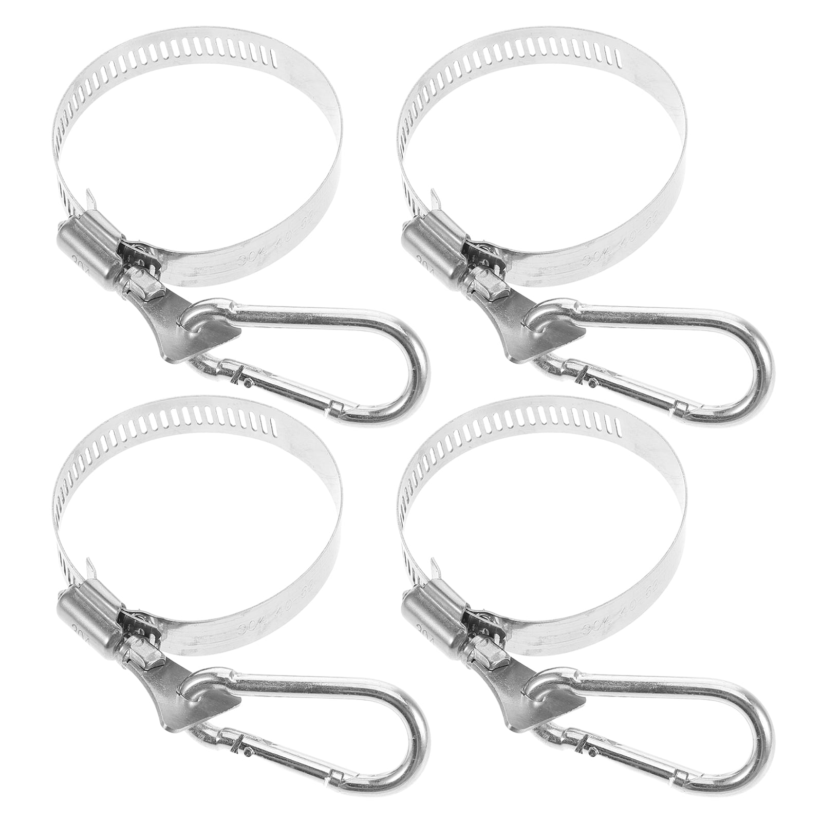 4pcs Adjustable Flag Pole Clips Stainless Steel Grommet Carabiner Clips ...