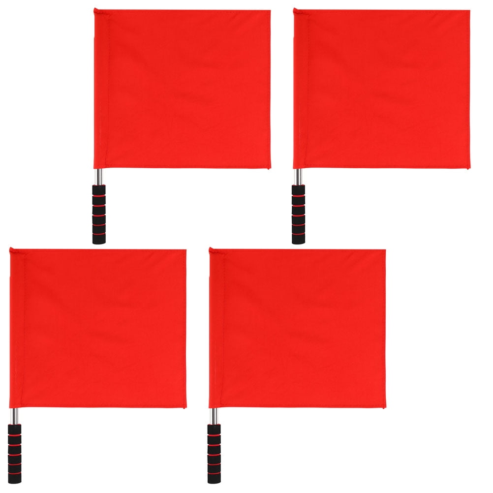 4 Pcs Flags Emblems Traffic Sports Handheld Soccer Linesman Signal Match Referee - Walmart.com