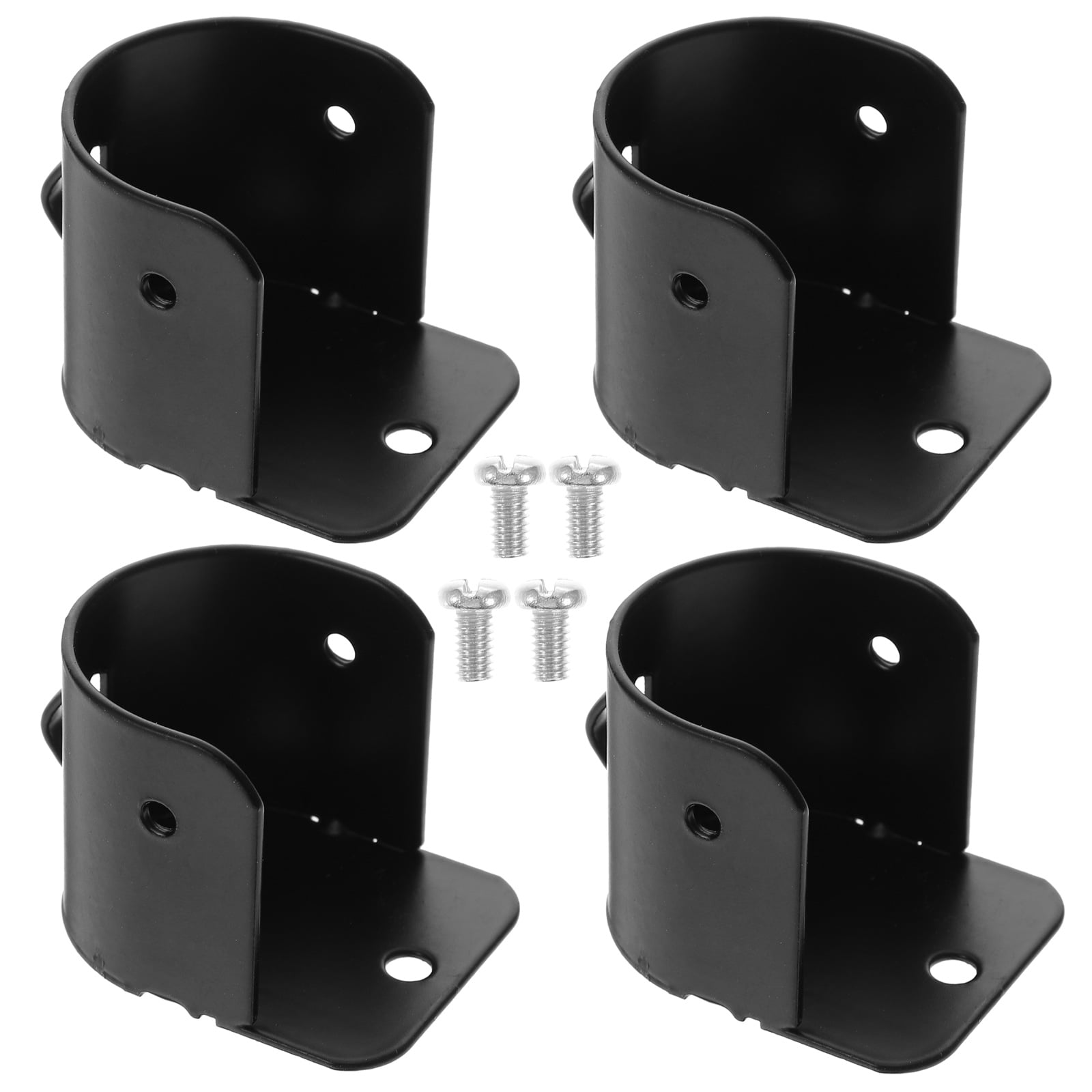 4 Pcs Flange Code Curtain Rods U Shape Shelf Support Closet Rod Holder ...