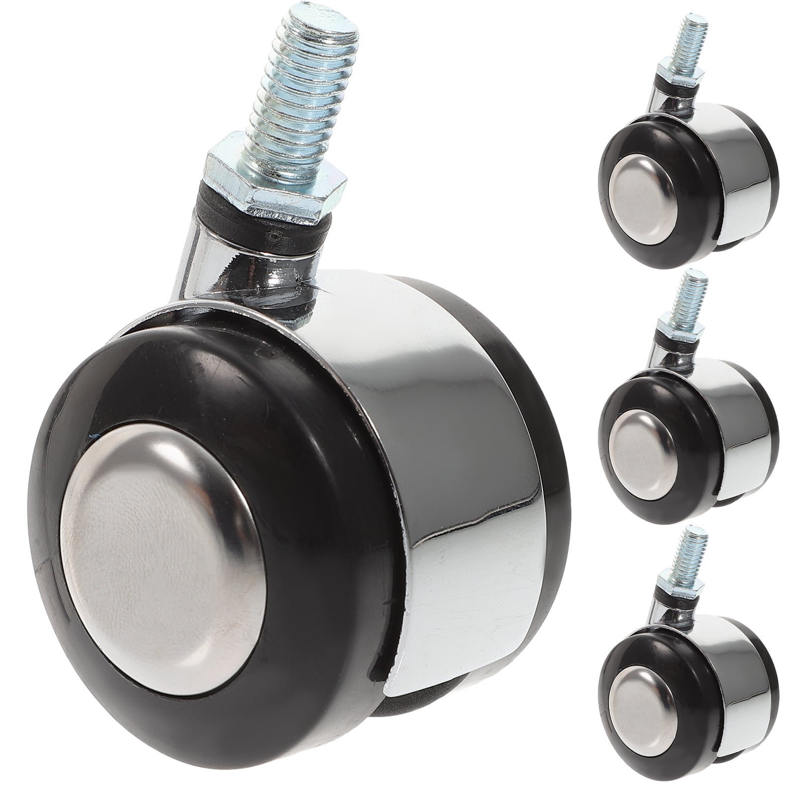 4 Pcs Flat Universal Wheel Rolling Chair Wheels Plate Casters Walker ...