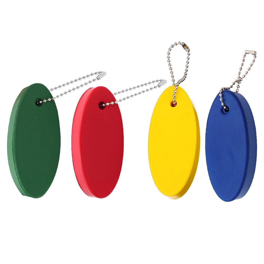 4 Pcs Floating Key Chain Oval Pu Keychain Ring Man Miss - Walmart.com