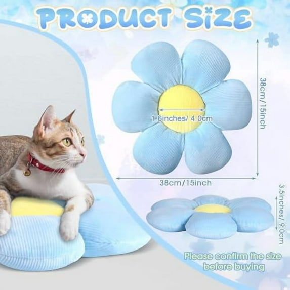 4 Pcs Flower Floor Pillows Cute Plush Flower Throw Pillows Daisy Floor ...