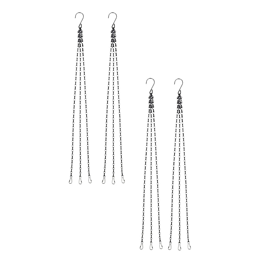 4 Pcs Flowerpot Iron Chain Plant Hanging House Plants Produce Basket ...