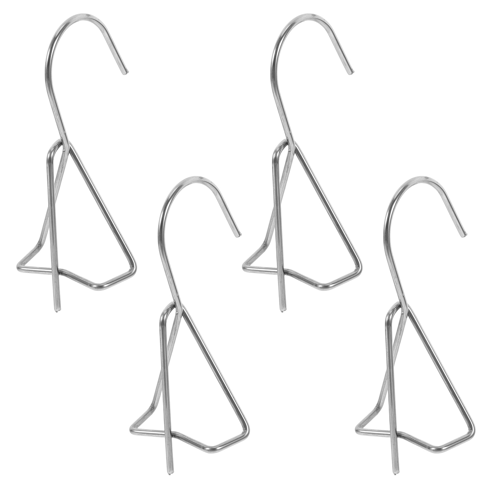 4pcs Flower Pot Hangers for Plants Stainless Steel Fence Outside Plant ...