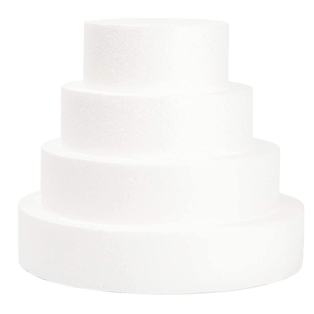 4 Pcs Foam Cake Model Artificial Cakes for Display Fake Wedding ...