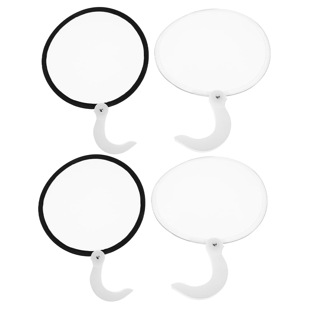 4 Pcs Folding Fan Fans Handheld Retro Hand Fan Round Foldable Fan ...
