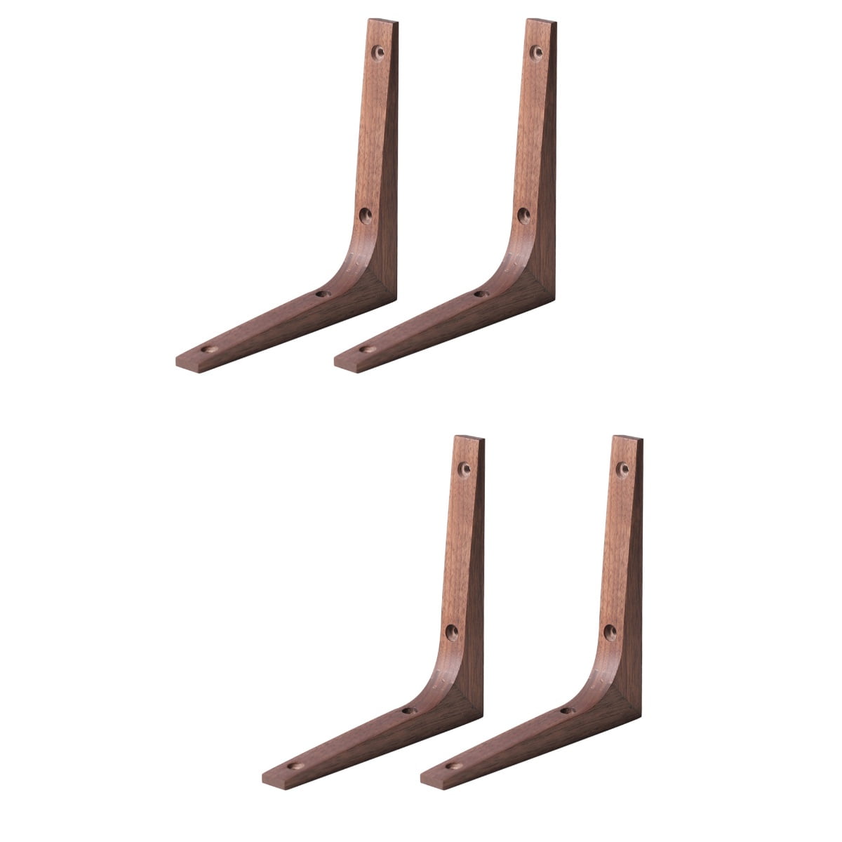 4 Pcs Folding Triangle Wood Shelf Bracket: Heavy Duty Corner Decorative ...
