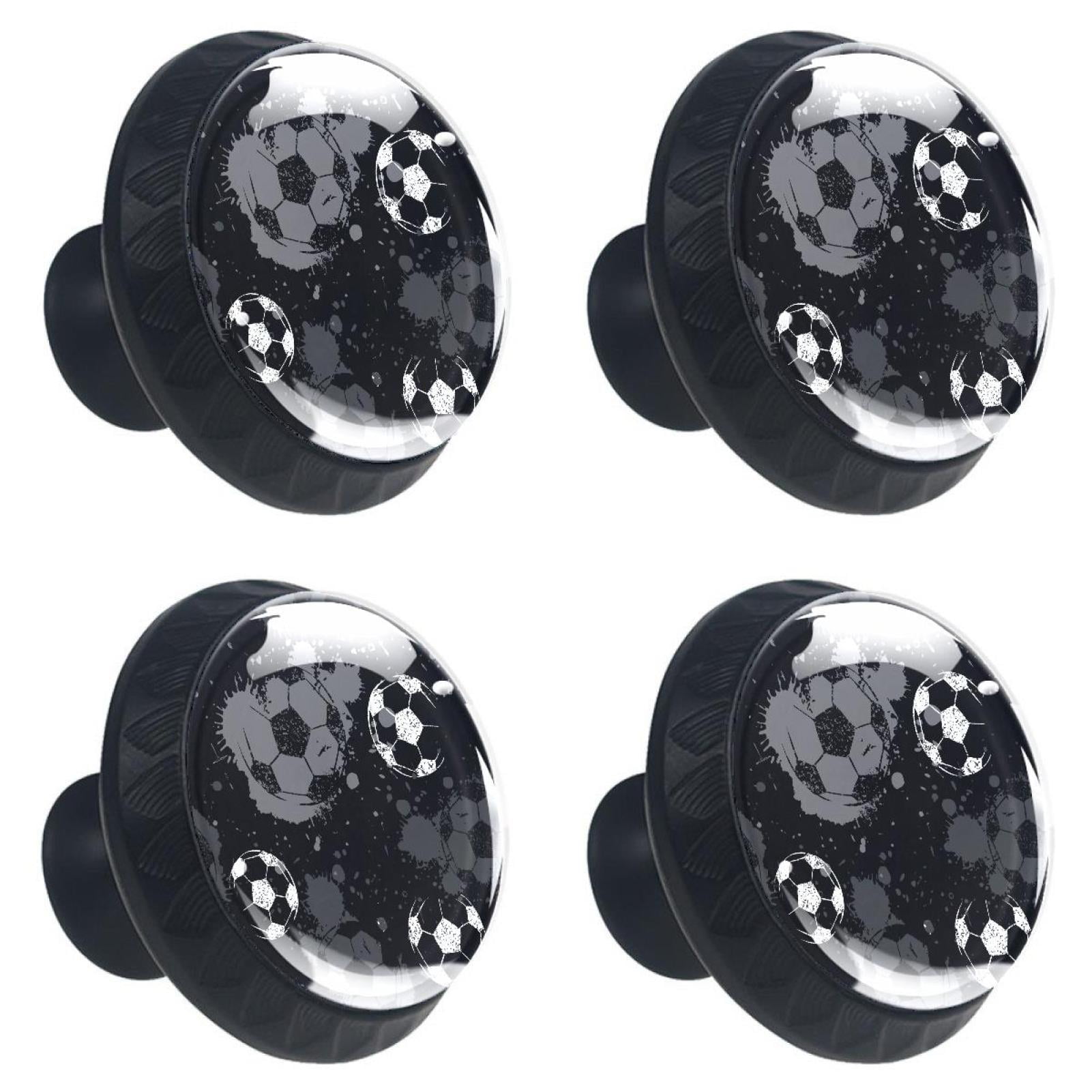 4 Pcs Football Knobs for Kitchen Cabinet Cupboard Dresser Bookcase ...