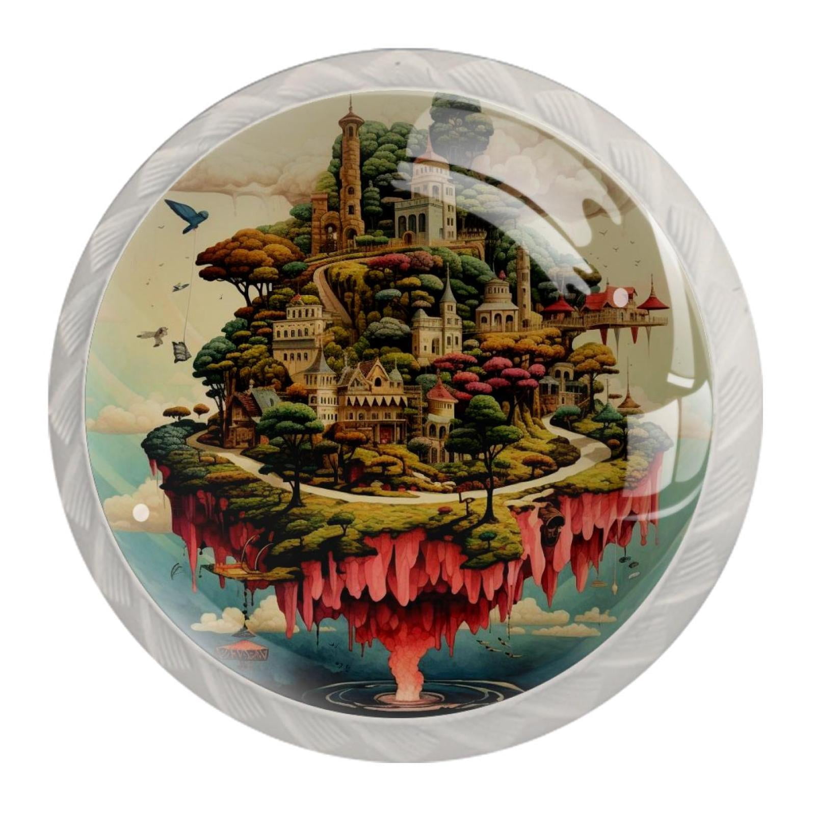 4 Pcs Forest Castle Knobs for Kitchen Cabinet Cupboard Dresser Bookcase ...