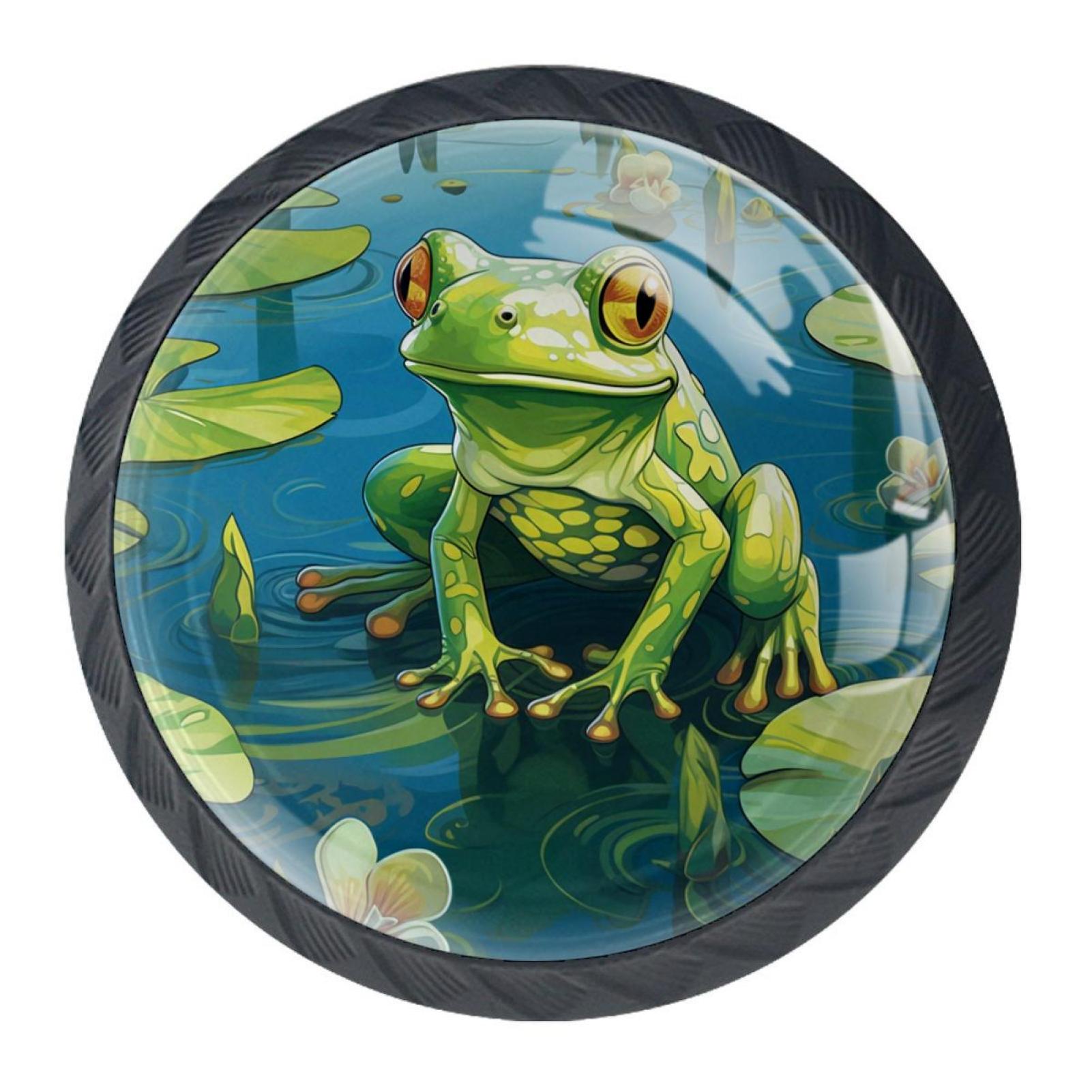 4 Pcs Frog Knobs for Kitchen Cabinet Cupboard Dresser Bookcase Drawer ...