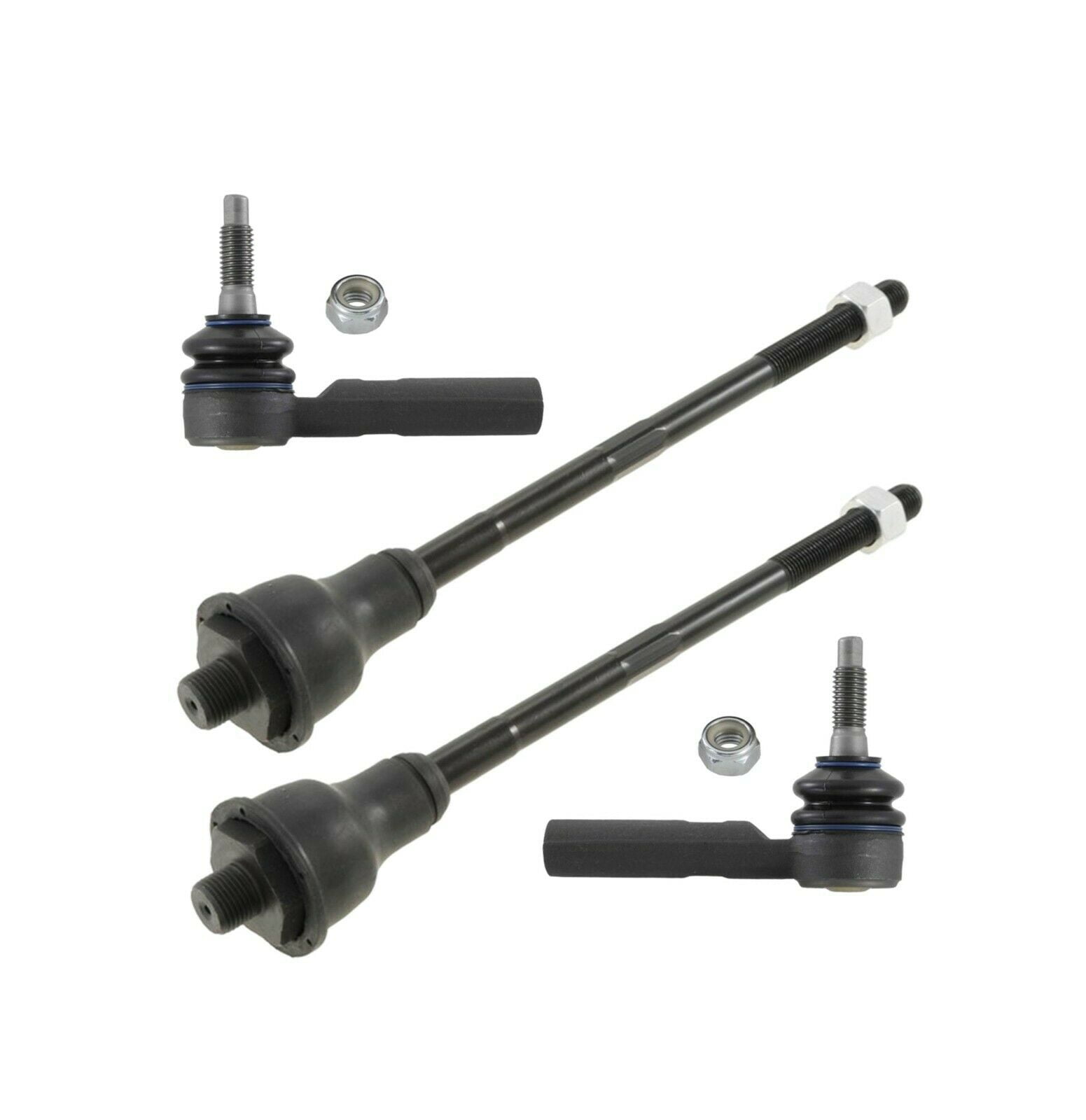 4 Pcs Front Tie Rod Ends Outer Inner Steering Kit Passenger & Driver ...