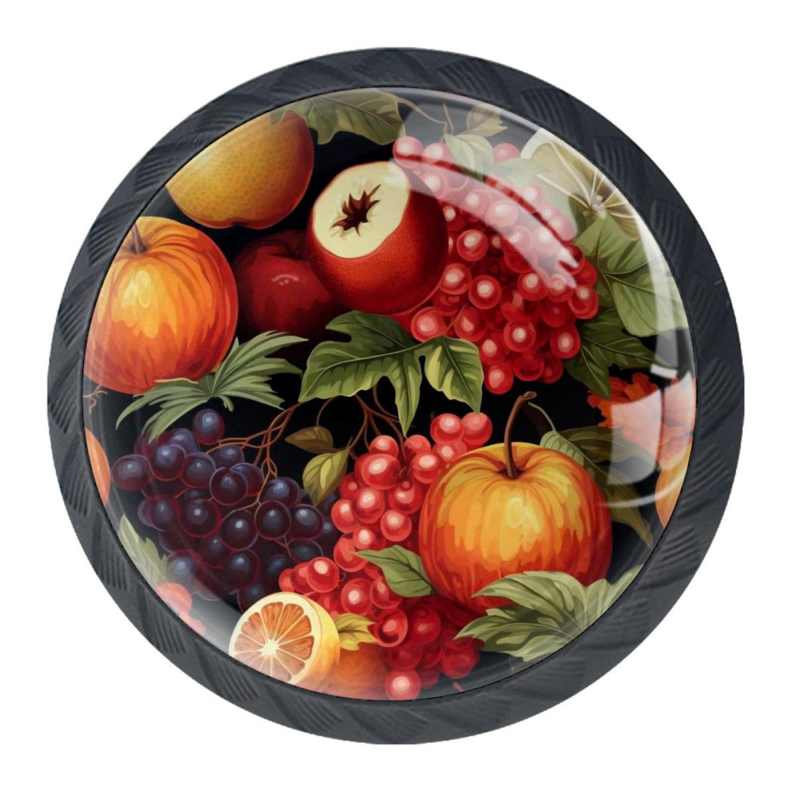 4 Pcs Fruit Knobs for Kitchen Cabinet Cupboard Dresser Bookcase Drawer ...