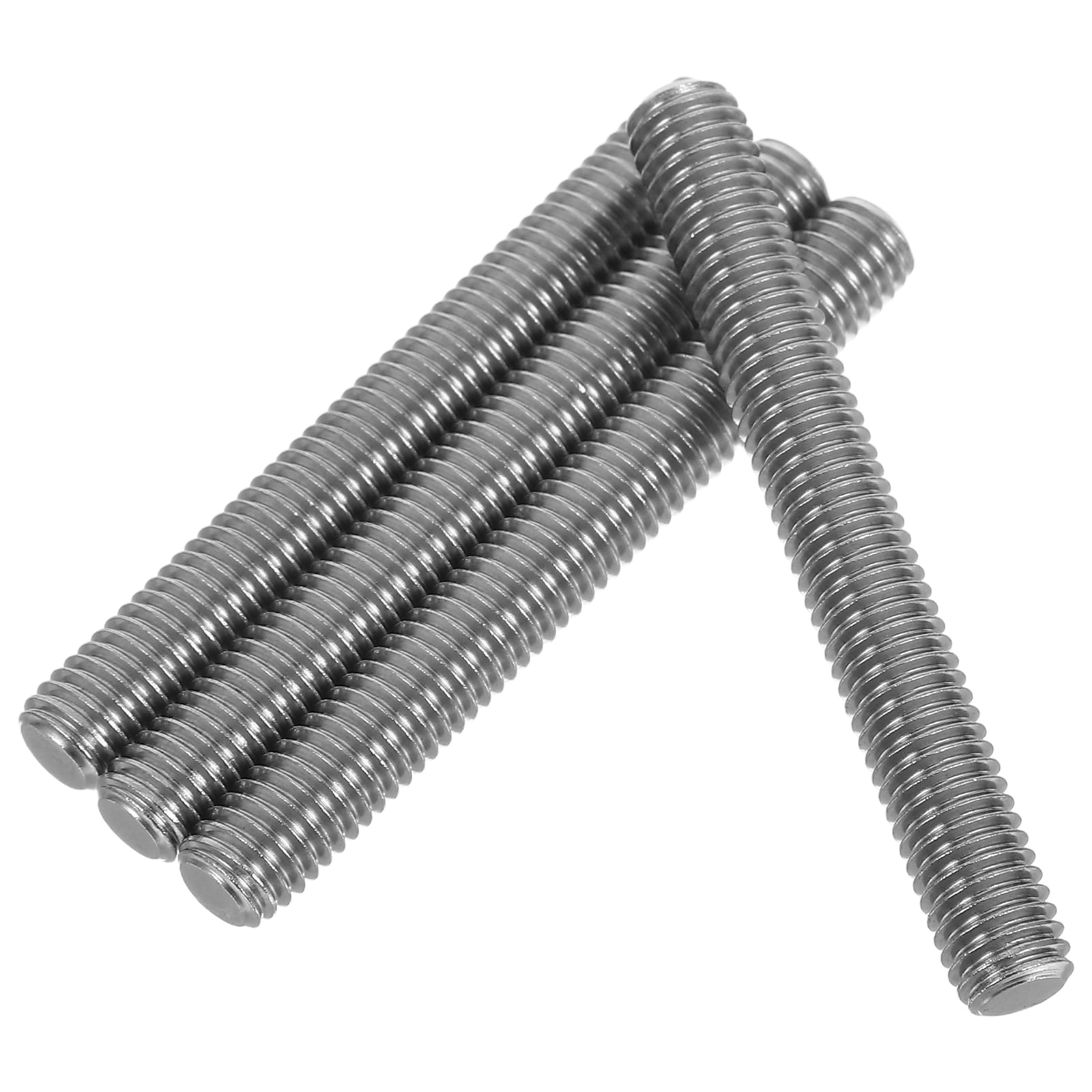 4 Pcs Full Thread Rods Stainless Steel Fully Threaded Silver - Walmart.com