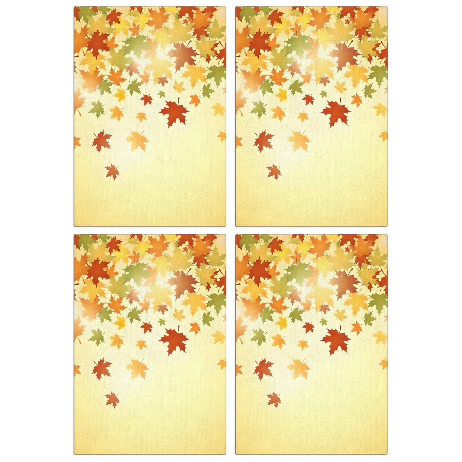 4 Pcs Funny Kitchen Towels,Fall Leaves Microfiber Dish Towels,Kitchen ...