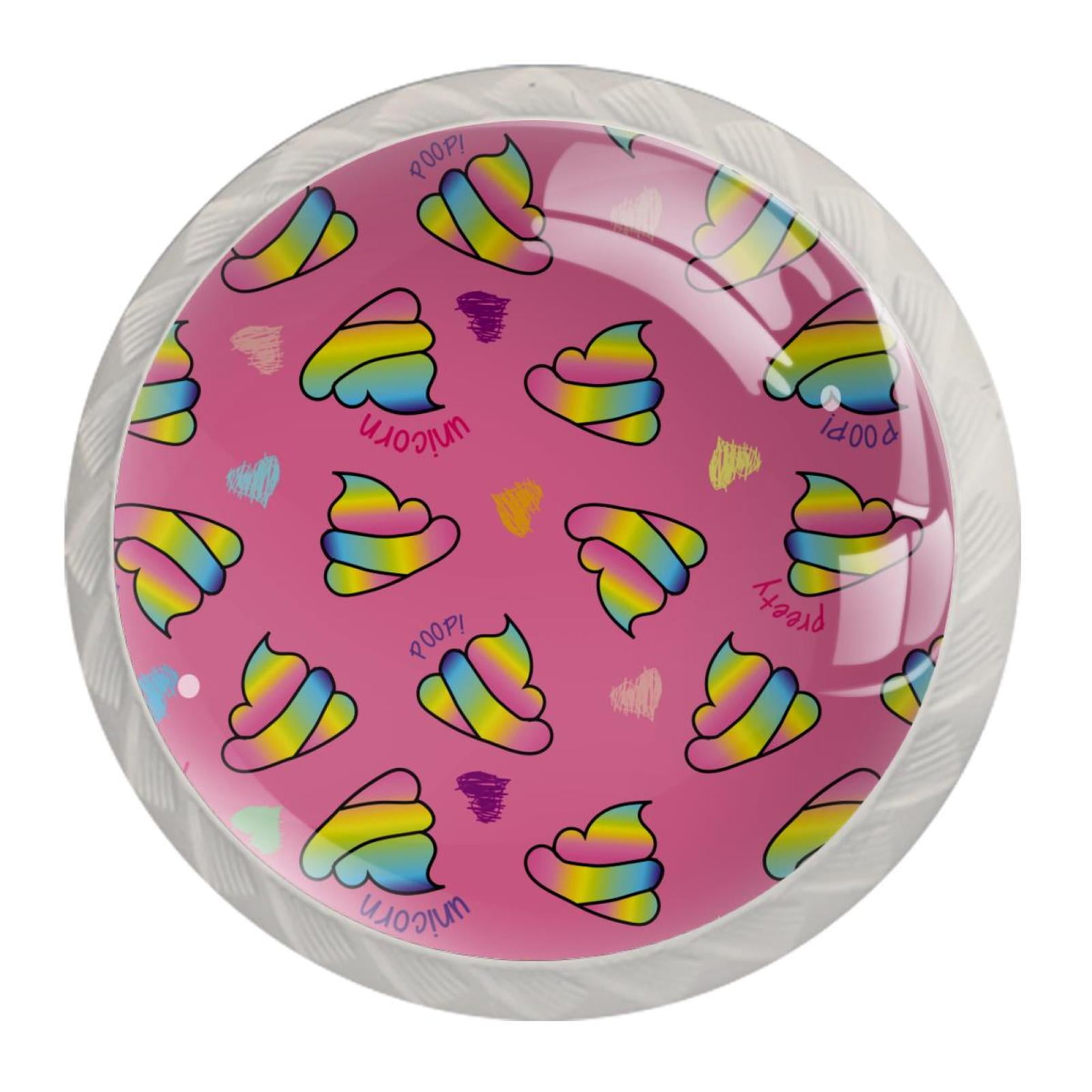 4 Pcs Funny Rainbow Poopi Knobs for Kitchen Cabinet Cupboard Dresser ...