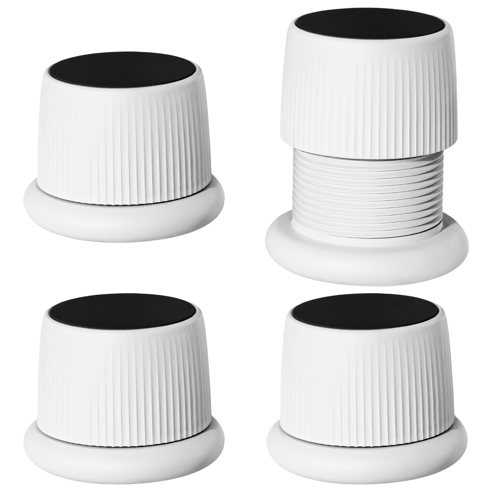 4 Pcs Furniture Risers, 1.57"-2.48" Height Adjustable Bed Risers with ...