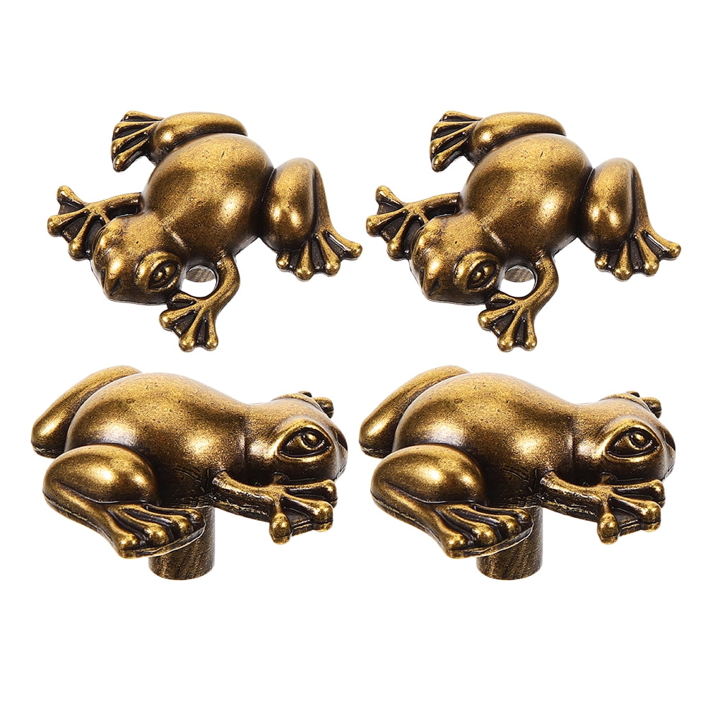 4 Pcs Furniture Security Frog Cabinet Door Handle Knobs For Drawers ...