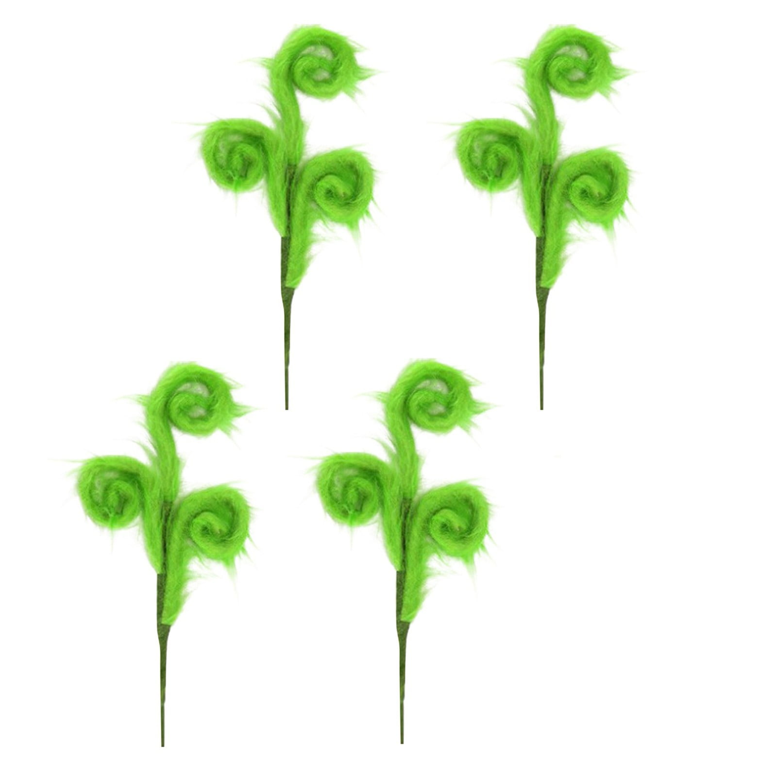 4 Pcs Furry Christmas Tree Picks 16 Inch Furry Spiral Curly Sprays ...