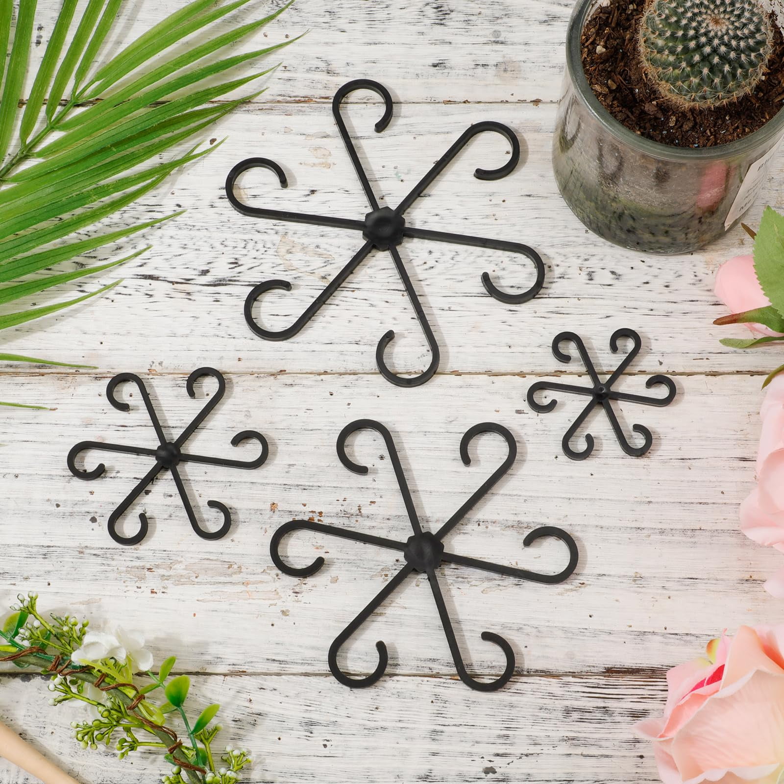 4 Pcs Garden Climbing Houseplant Stem Supports, Plastic Plant Climbers ...