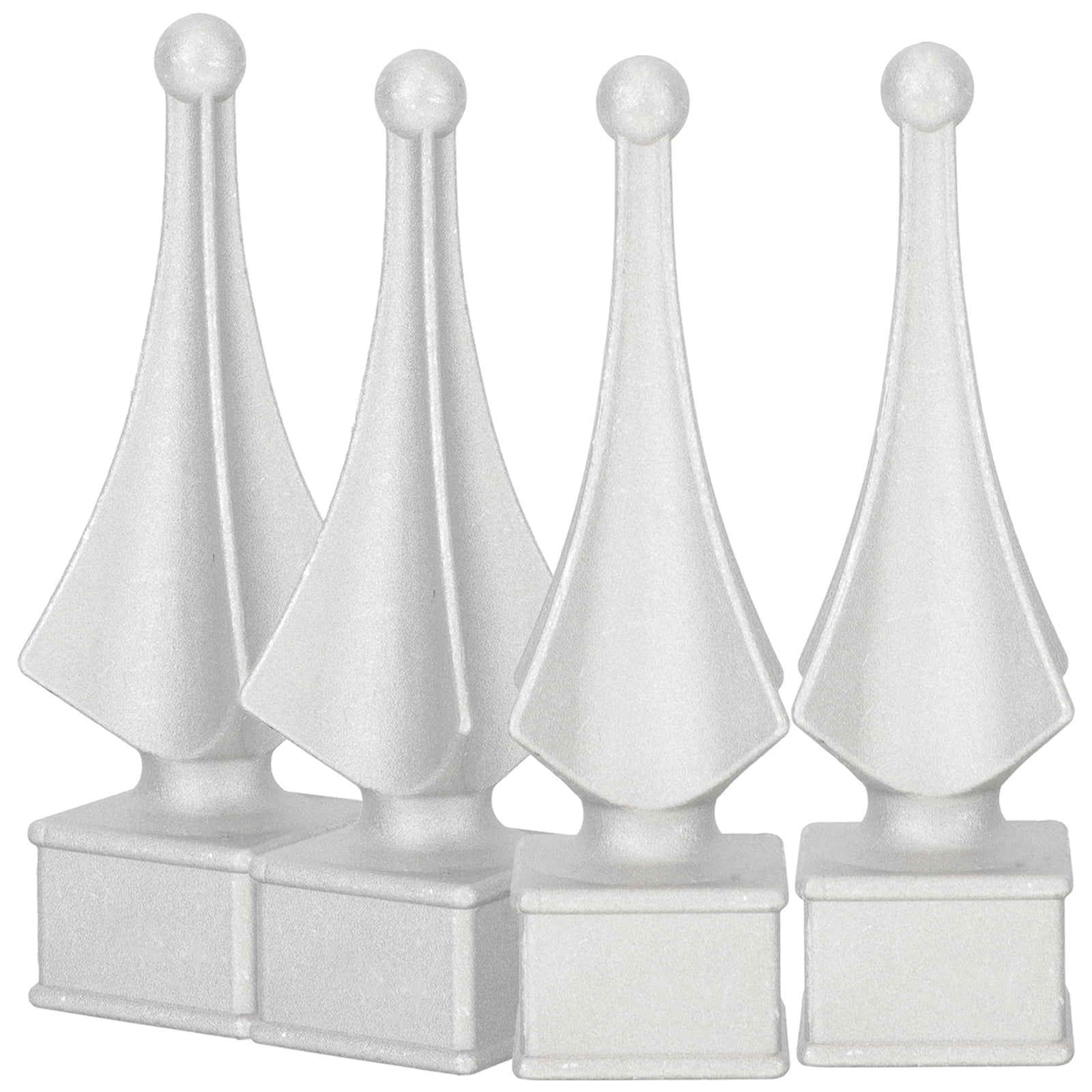 ifundom Durable Silver Metal Fence Finials 4Pcs Garden Decor - Walmart.com
