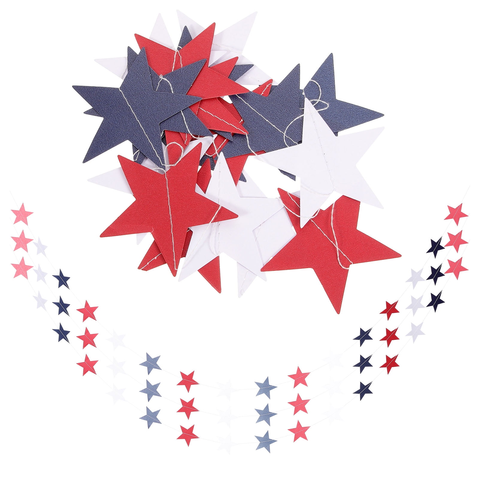 4 Pcs Garland Five-pointed Star Flag Christmas Banners - Walmart.com
