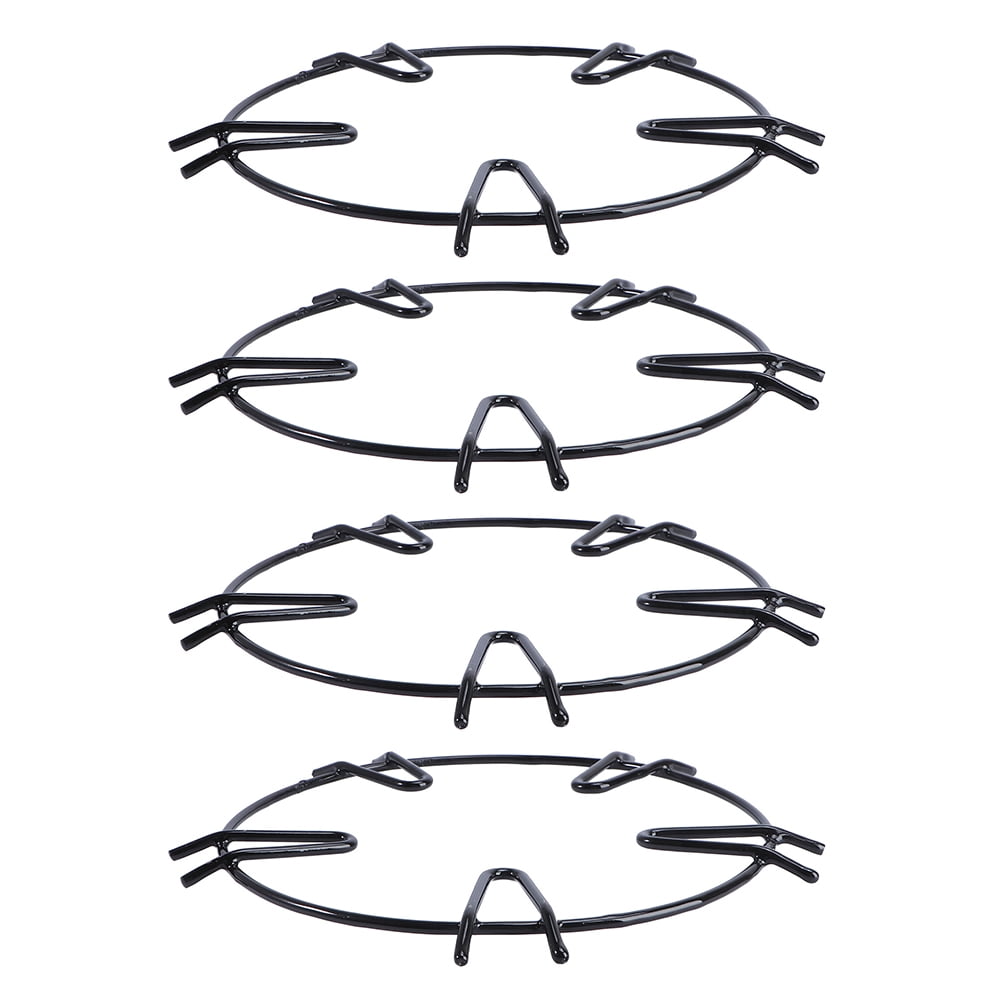 TABLZONE Black Iron Gas Stove Bracket Round Design Non-Slip for Cooking ...