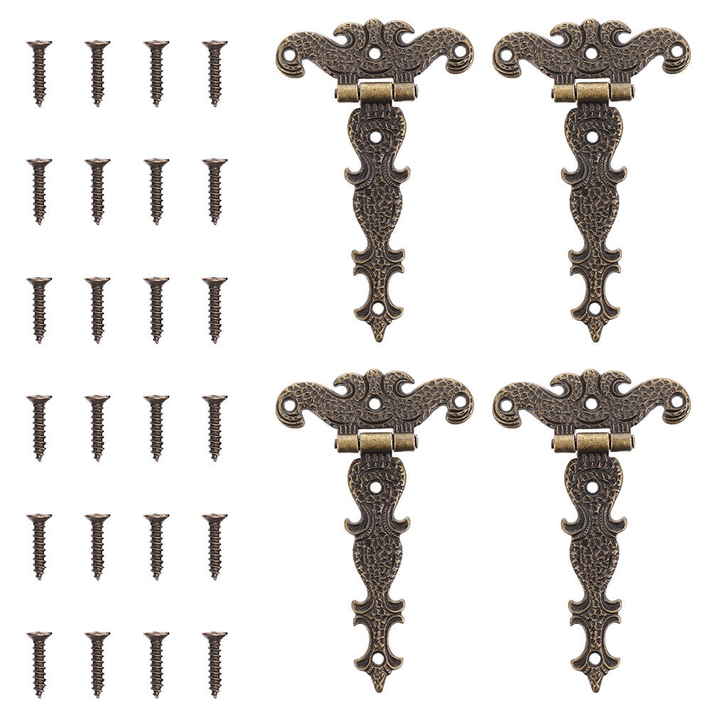 4 Pcs Gate Hinge Cabinet Door Hooks for Hanging Latch Chain Lock ...