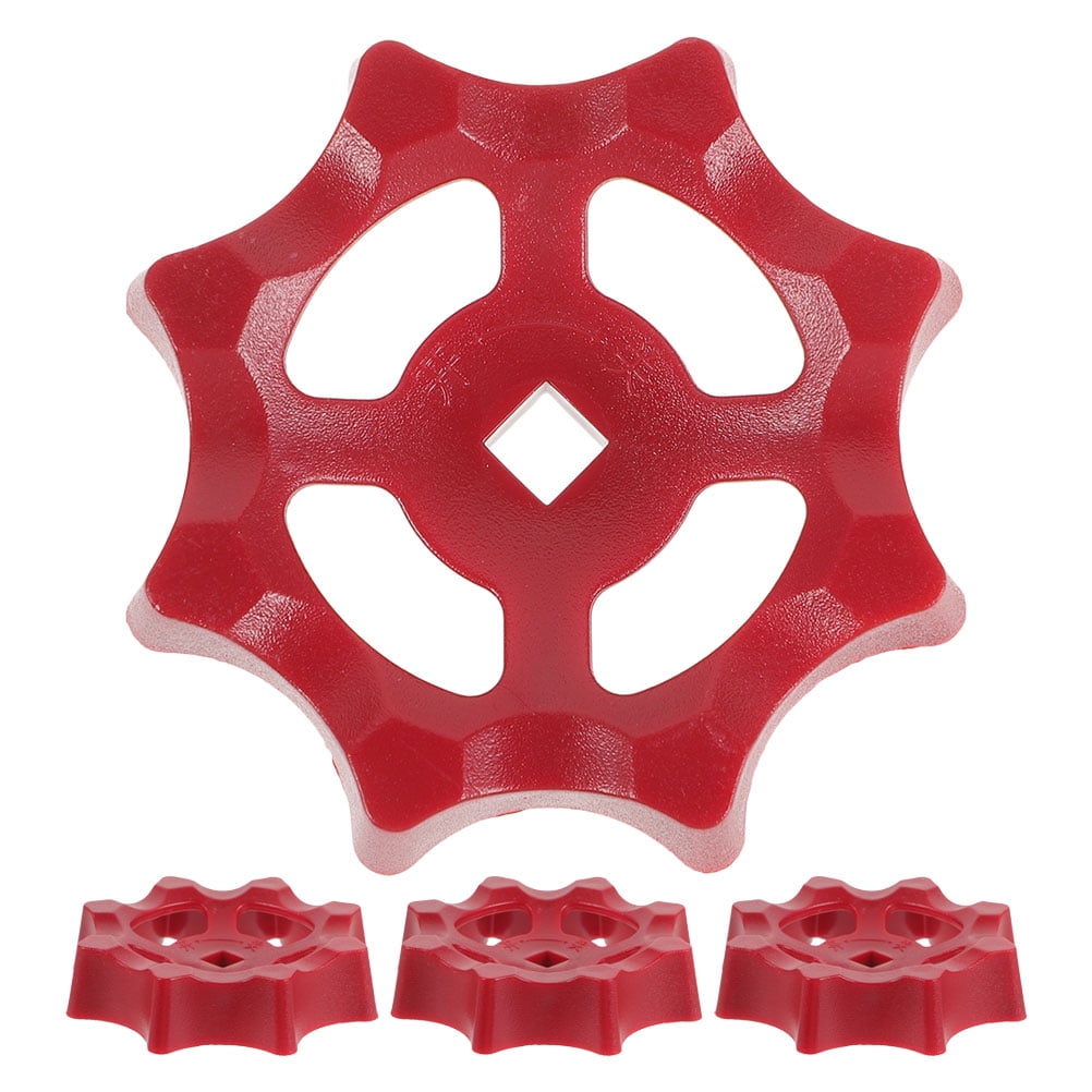 Red ABS Shut-off Valve Handles for Faucet 4 Pieces Heavy Duty Garden ...