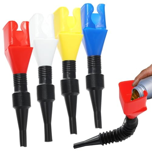 4 Pcs General Car Funnel, Retractable Flexible Funnels for Automotive ...