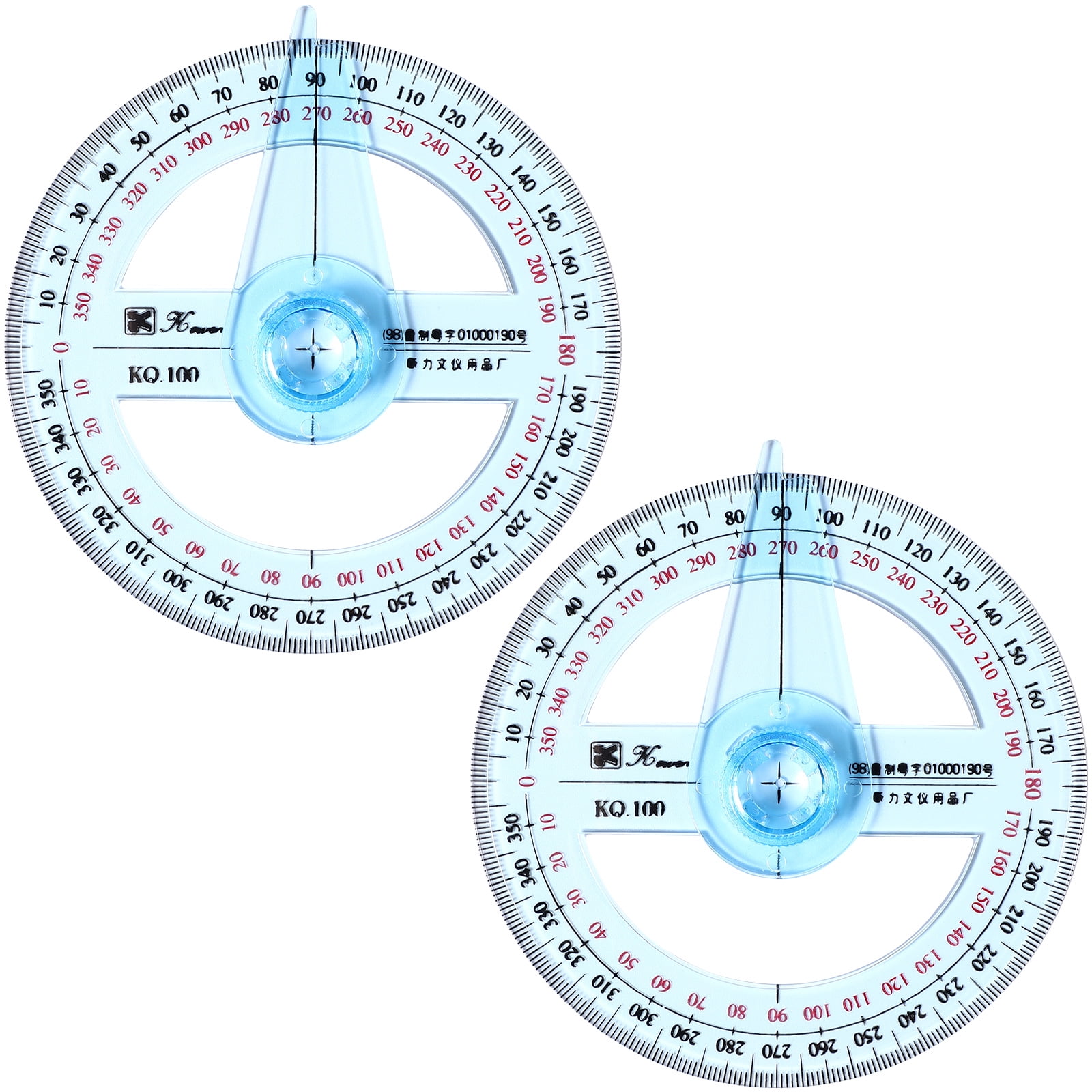4 Pcs Geometric Rulers Circle Protractor 360-degree Protractor Multi ...