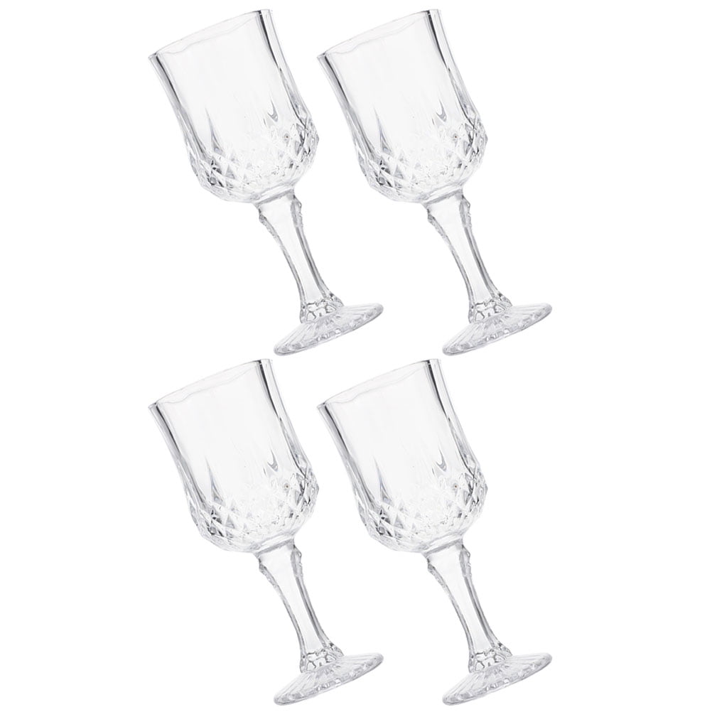 4 Pcs Glass Cups Red Wine Glasses Crystal Wine Glasses Wine Cup Port Glasses Flutes Frosted