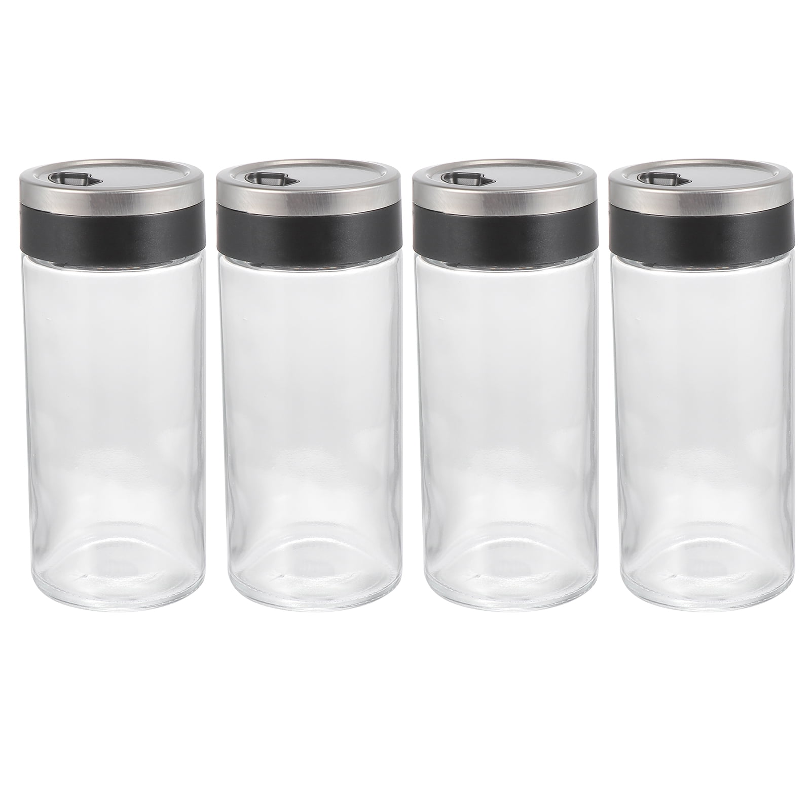 4 Pcs Glass Salt Shaker Concise-style Seasoning Bottle Glass Container ...