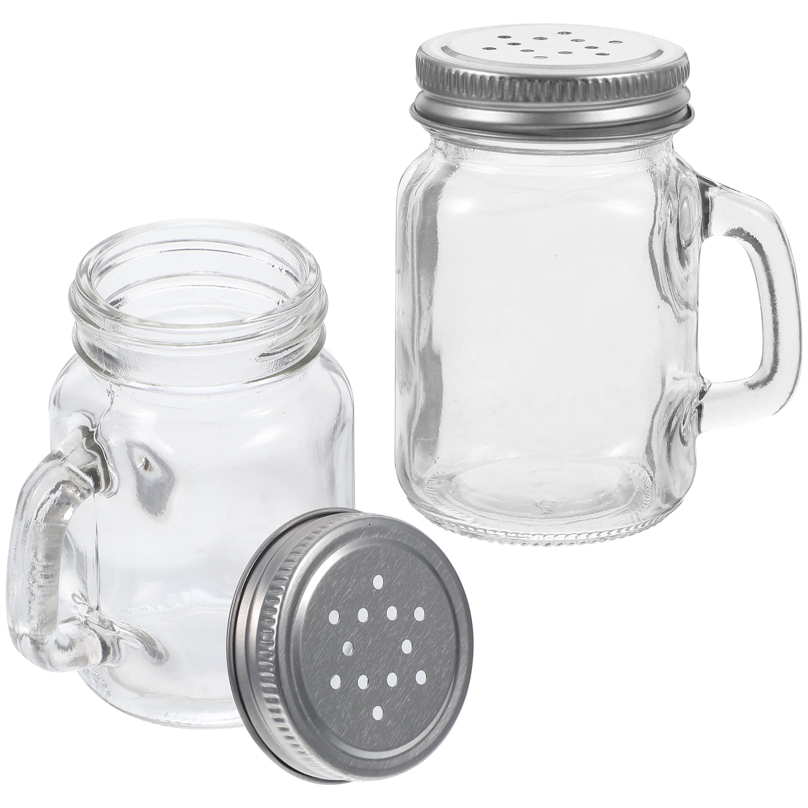 4 Pcs Glass Spice Bottle Salt Storage Bottles Glass Spice Jars Glass ...
