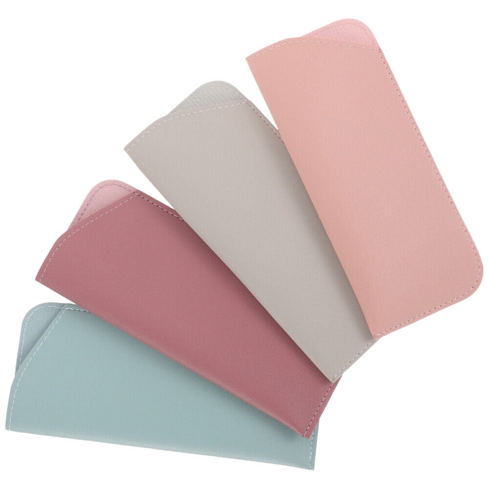 4 Pcs Glasses Case Leather Bag Portable Eyeglasses Pouch Sunglasses Slim Travel - Walmart.com